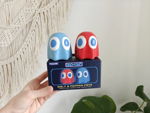 PALADONE PAC MAN Salt And Pepper Pots 2 Ghosts Blinky & Inky Retro Game ...