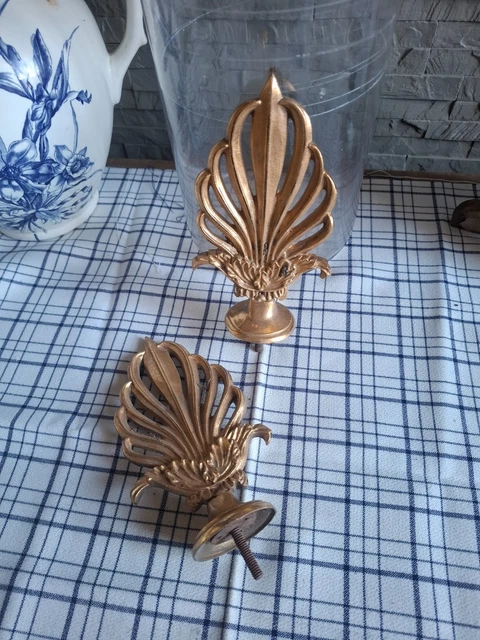 2 ANCIENS ÉLÉMENTS rideaux embout de rideaux shabby chic EUR 50,00 ...