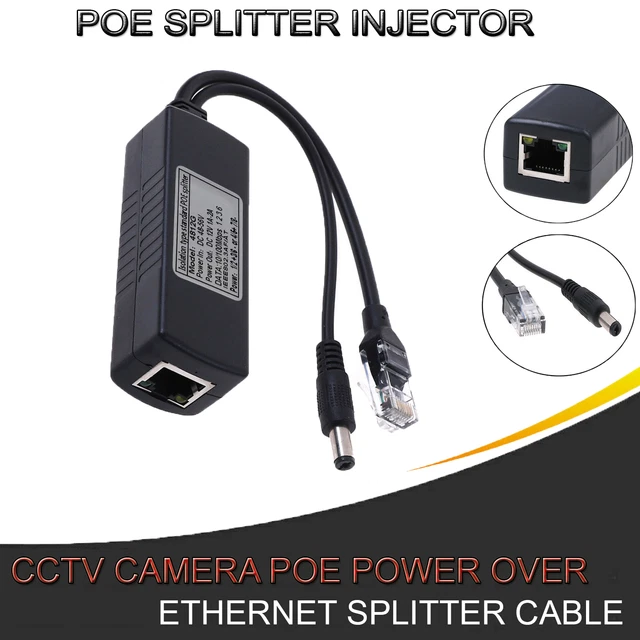 PASSIVE POE INJECTOR Splitter over Ethernet Adapter For IP Camera LAN ...