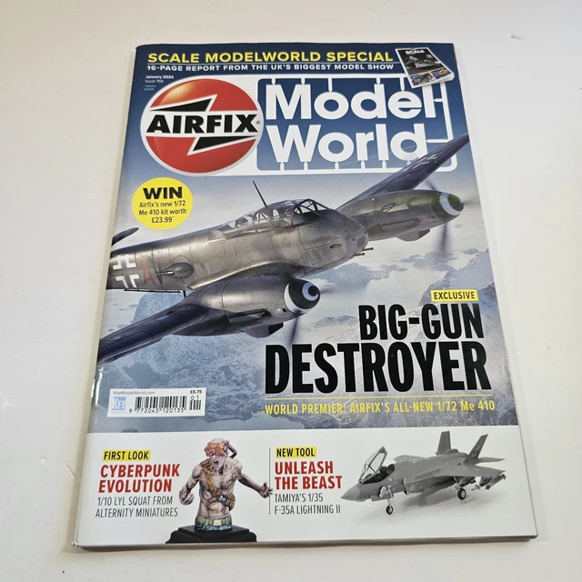 AIRFIX MODEL WORLD Magazine Issue 158 January 2024 Me 410 F-35A ...