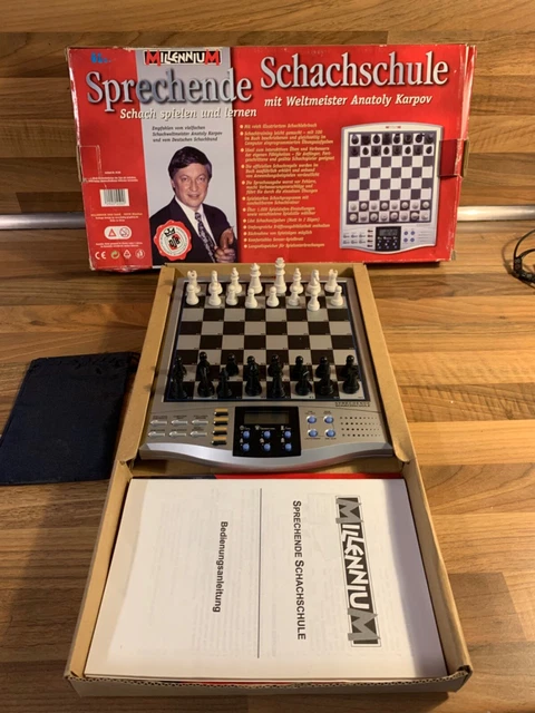 MILLENNIUM SPRECHENDE SCHACHSCHULE Anatoly Karpov schachspiel Brettspiel TOP EUR 25,00 - PicClick DE