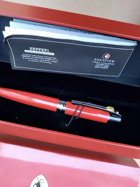 FERRARI SHEAFFER PEN Red Dial Ballpoint Red Pen Pen Pen Pen Pen Rare £ ...