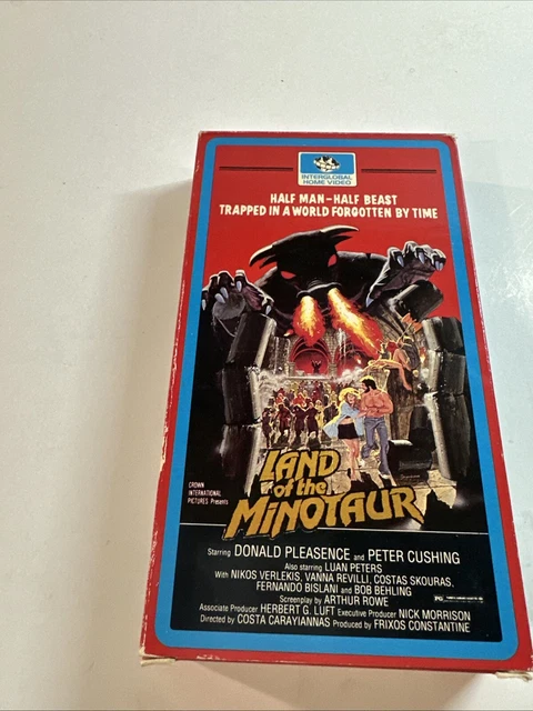 LAND OF THE Minotaur Interglobal Home Video VHS Pleasence Cushing Nice ...