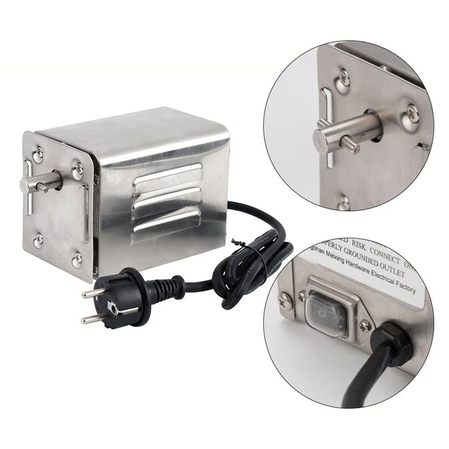 HEAVY DUTY STAINLESS Steel Motor for Rotisserie Spit SPS40 Powerful 15W ...