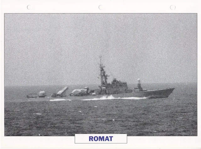 NAVIRES DE GUERRE Fiche Patrouilleur Lance-missiles 1981 Israël Romat ...