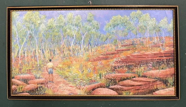 LARGE ORIGINAL MID Century Modernist Impressionist Painting By Peter ...