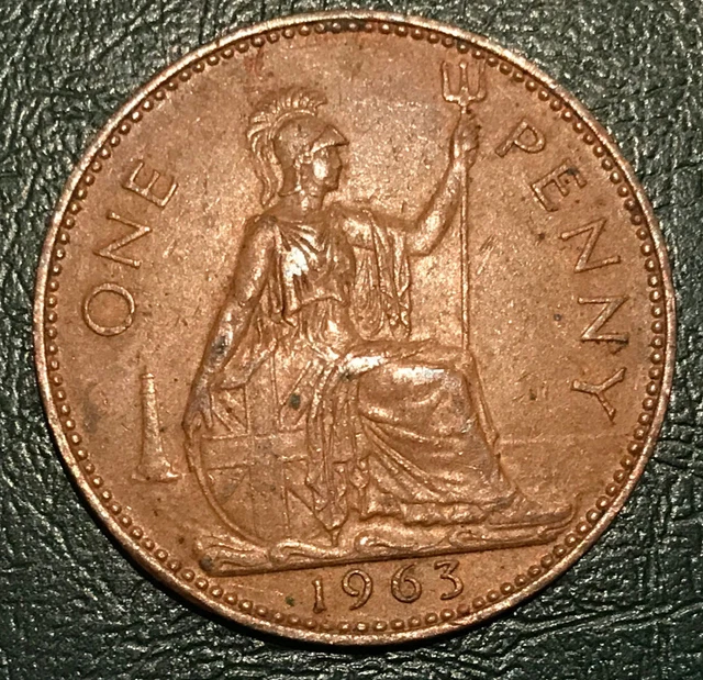 MONETA COIN 1963 One Penny Regina Elizabeth Ii Dei Gratia EUR 29,99 ...