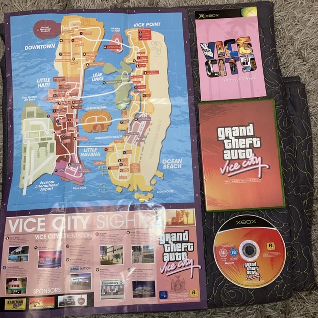 GRAND THEFT AUTO Vice City GTA Xbox Original Game With Manual & Map ...