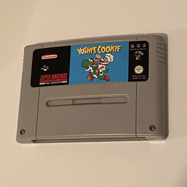 SNES SUPER NINTENDO Yoshis Yoshi's Cookie Pal Rare Black Label Uk ...
