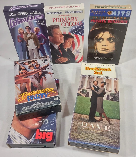 7 VHS CASSETTE Tapes Comedy Movie Bundle Lot Big Bachelor Dave Quest ...