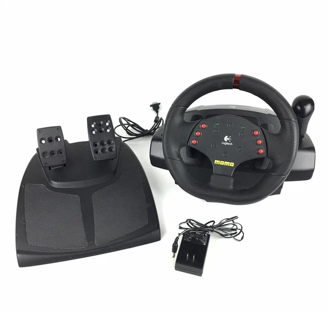 LOGITECH MOMO RACING Wheel Force And Pedals PC E-UH9 With Power Supply ...