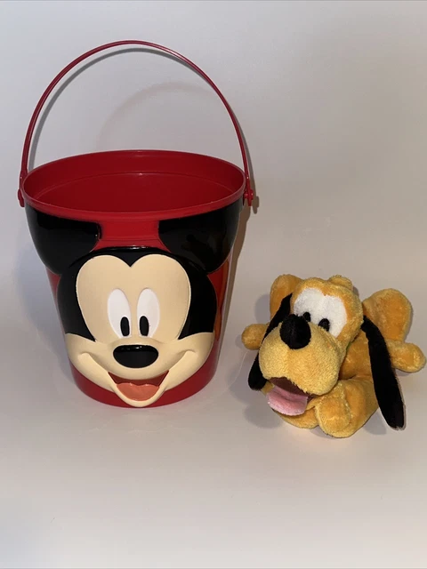 DISNEY ON ICE ~ Mickey Mouse Red Popcorn Snack Bucket with 8" Pluto ...