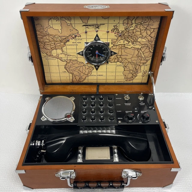 SPIRIT OF ST. Louis Aviator Telephone Wood Flight Case Tested Working ...