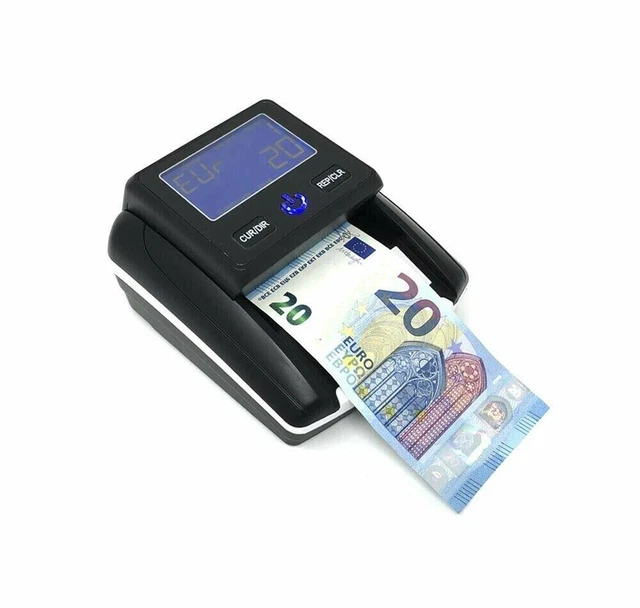 DÉTECTEUR COMPTEUR BILLETS de Banque Fausses Vérification Argent Faux ...
