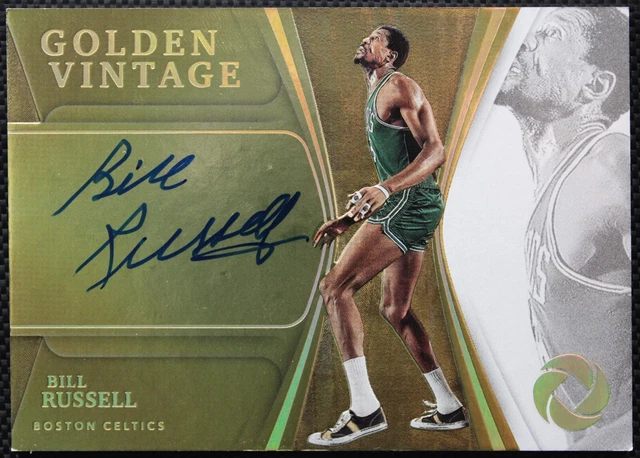 2019-20 PANINI OPULENCE Bill Russell voiture vintage dorée 9/10 BOSTON ...