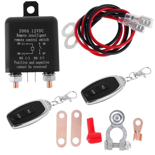 12V 200A BATTERY Relay Remote Control Battery Disconnect Cut Off ...