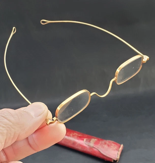 RARE - ANTIQUE Mid 1800s - 18K SOLID GOLD - EYEGLASSES / SPECTACLES 14. ...
