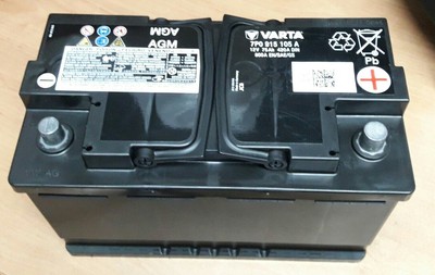 ORIGINAL VW AUDI AGM Varta Batterie 12V 75Ah 420A 800A 7P0915105A 16/ ...