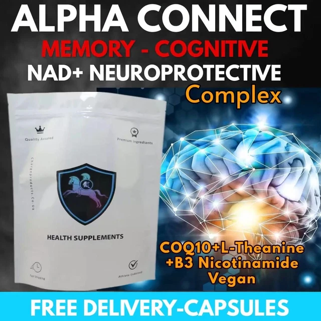 ALPHA CONNECT 60 Memory Cognitive Brain Supplement Mental Focus NAD+ £17.95 - PicClick UK