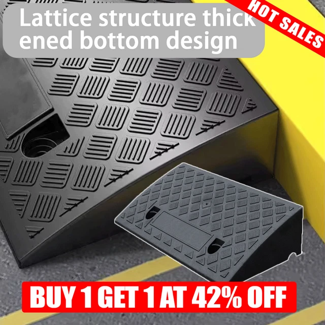 HEAVY-DUTY RUBBER KERB Door Ramps Wheelchair Mobility Scooter Access ...