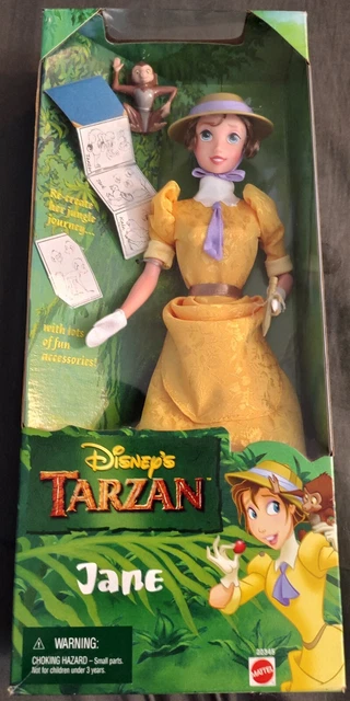 RARE DISNEY'S TARZAN JANE by Mattel 1999 Doll Monkey & Sketch Book-NRFB ...