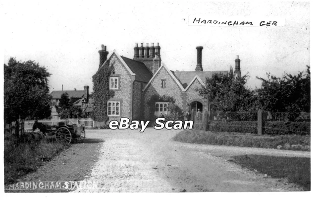 RAILWAY PHOTOGRAPH GER LNER Hardingham Station on Dereham - Wymondham ...
