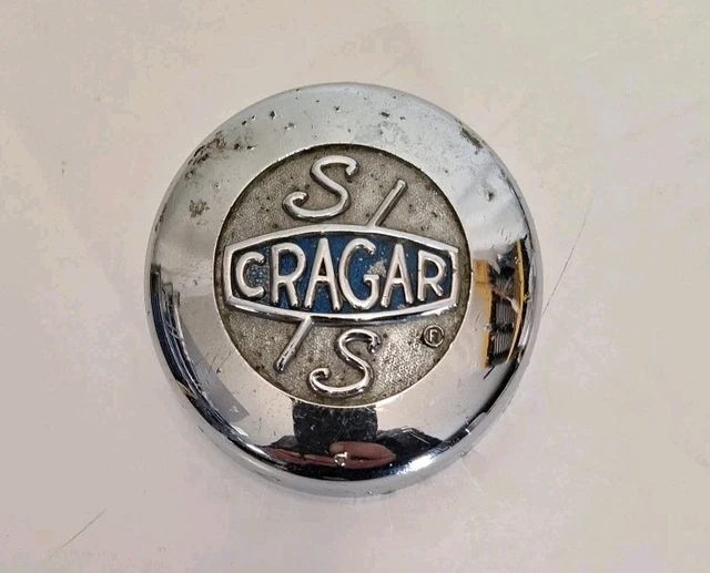 VINTAGE ORIGINAL SS CRAGAR Center Wheel Rim Cap Chrome Mag Hubcap w/ 1 ...