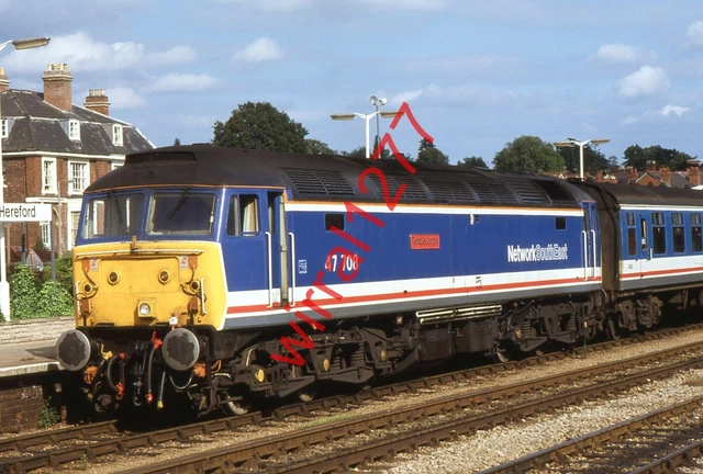 ORIGINAL 35MM RAILWAY slide Class 47 47708 at Hereford 21.07.91 £5.42 ...
