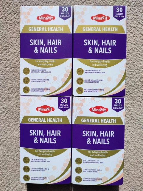 4 PACKS X 30 Tablets Minavit General Health Skin Hair & Nails £8.99 ...