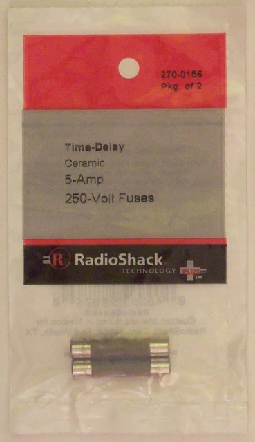 TIME-DELAY CERAMIC 5-AMP 250-Volt MDA Fuses 1-1/4"x1/4" 5A 250V 2/PK $9 ...