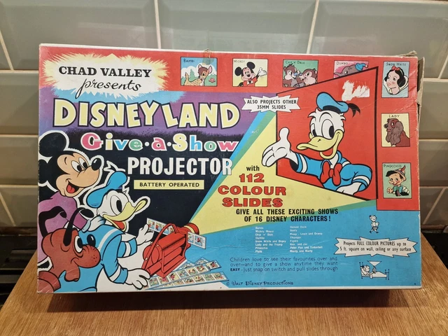 VINTAGE WORKING BOXED Chad Valley DISNEYLAND Give.a.show Projector ...