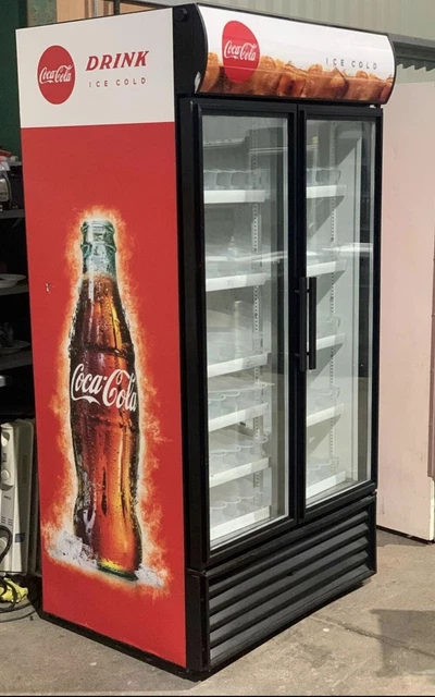 TRUE GDM69 Coca Cola Commercial Glass Double Door Display Fridge/Drink ...