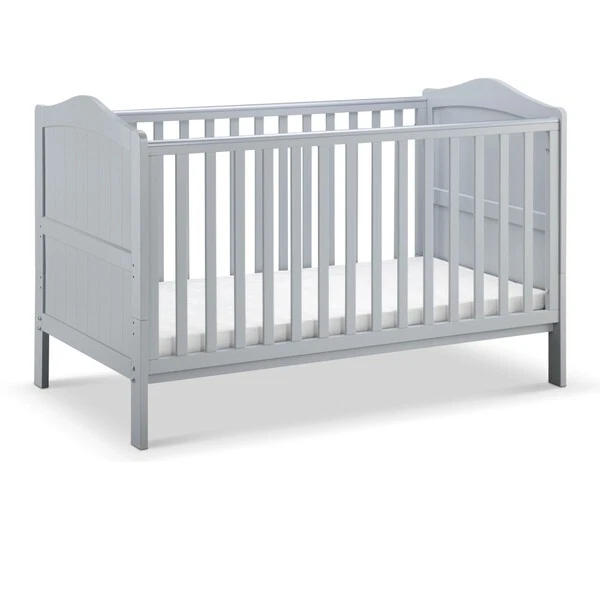 NESTED SORRENTO COT Bed with Teething Rails in Grey including Mattress ...