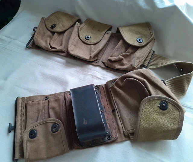 ORIGINAL WW1 US Army M-1918 Bar Riflemans Webbing Magazine Ammo Belt ...