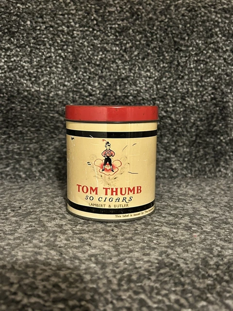 VINTAGE 1950’S TOM Thumb Cigar Tin Lambert & Butler Collectible (Empty ...