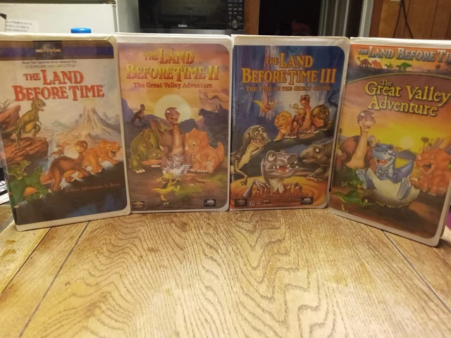LOT DE 4 cassettes VHS Land Before Time 1 2 3 et The Great Valley ...