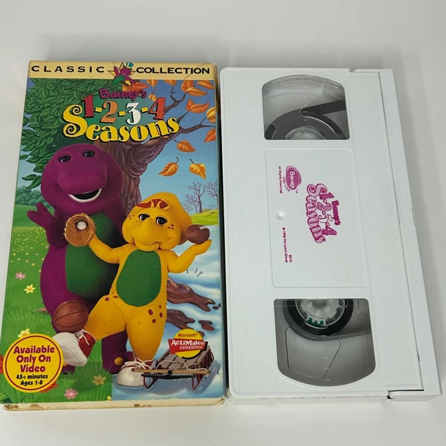 BARNEY CLASSIC COLLECTION VHS Tape Barney's 1-2-3-4 Seasons White Tape ...
