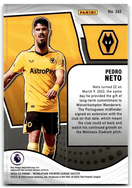 2022 PANINI REVOLUTION Premier League Pedro Neto Wolverhampton ...