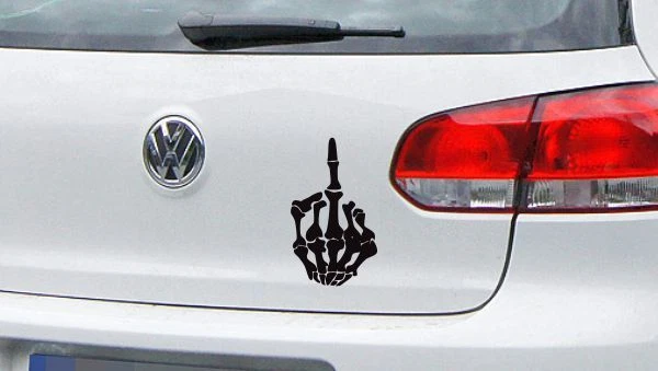 Aufkleber Auto Tribal Tuning Tattoo Jdm Oem Sticker Mittelfinger Bones