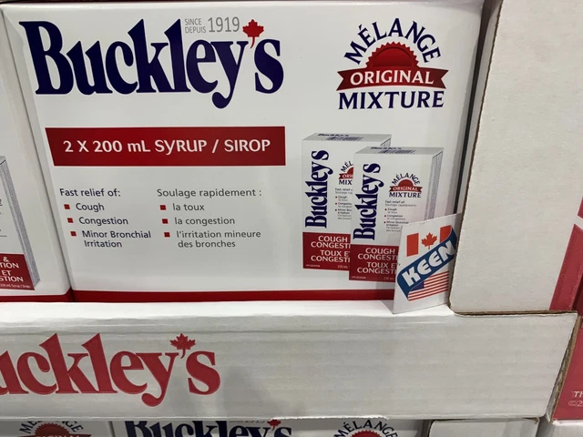 BUCKLEY'S ORIGINAL COUGH and Chest Congestion Syrup 200 MLx2 = 400ml ...
