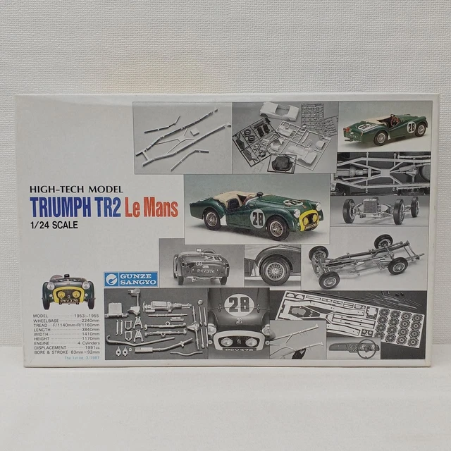 GUNZE SANGYO 1/24 Plastikmodell Hi-Tech Modell Triumph TR2 Le Mans EUR 56,44 - PicClick DE