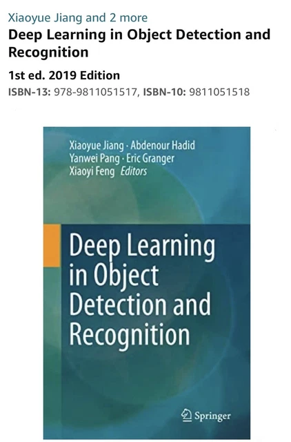 DEEP LEARNING IN Object Detection and Recognition by Abdenour Hadid ...