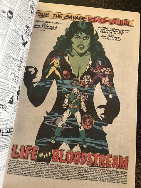 SAVAGE SHE-HULK#14 (9.2)(1981) Hellcat ,Man-Wolf App”Newsstand “ $17.45 ...