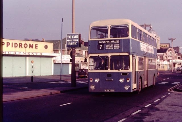 ORIGINAL BUS TRAM Coach Slide Rayleigh Station WJN 361J Ref 4760 £4.99 ...