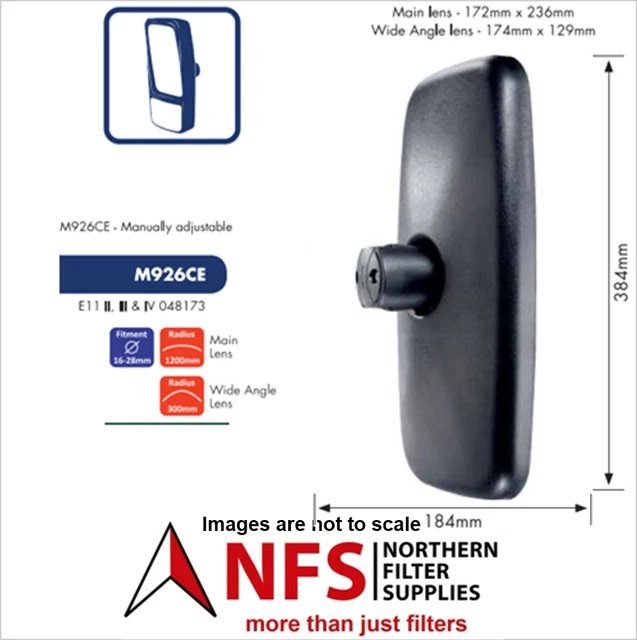 DOUBLE UNIVERSAL MIRROR Tractors Truck Digger Motorhome HGV Coach Bus ...