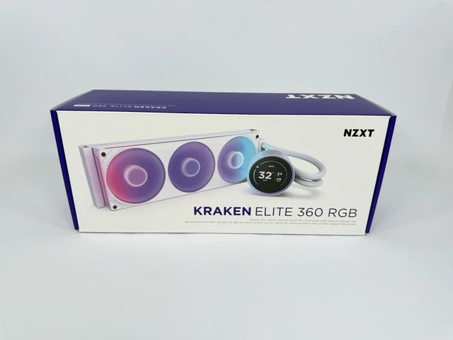 NZXT KRAKEN ELITE 360 RGB 2024 AIO CPU Liquid Cooler - F360 RGB Core ...