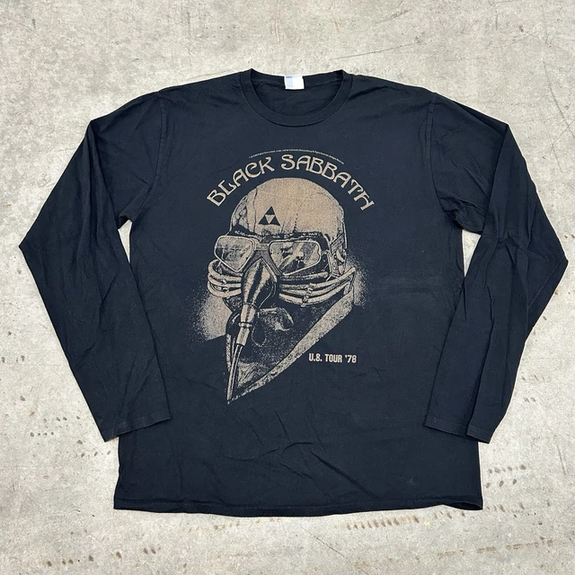 VINTAGE BLACK SABBATH OZZY World Tour Band Tee Black T Shirt Adult Size ...