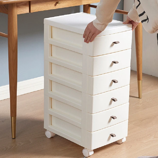 CARRELLO CASSETTIERA PORTAOGGETTI Salvaspazio Bianco in Polipropilene 6 ...