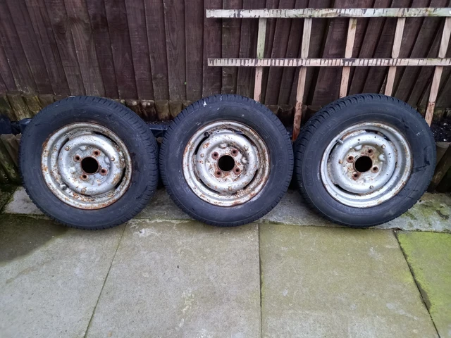 MORRIS MINOR AUSTIN Healey Midget Sprite 13" Steel Wheels 114.3 4.5 ...
