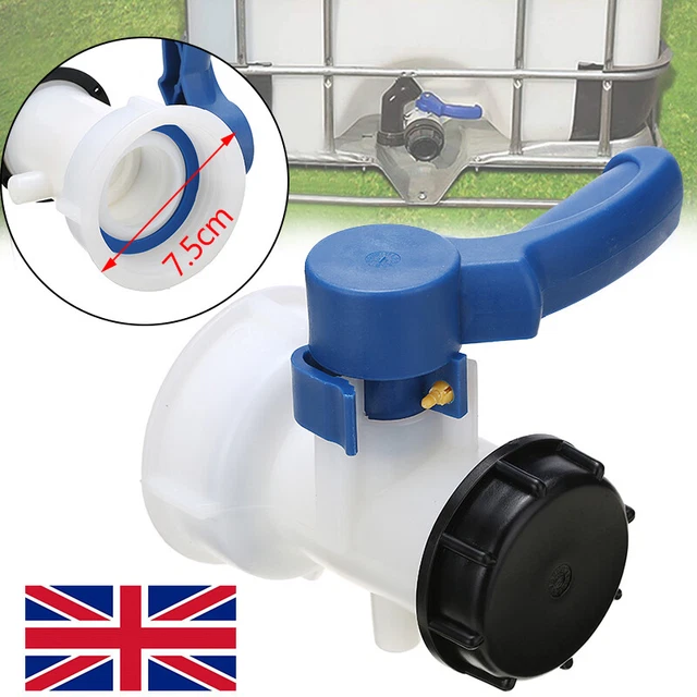 IBC TANK ADAPTER Butterfly Valve IBC Water Container Tap Fitting ...